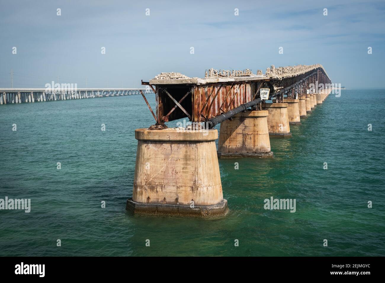 The old Bahia Honda Railway Bridge in the Florida Keys Stock Photo - Alamy