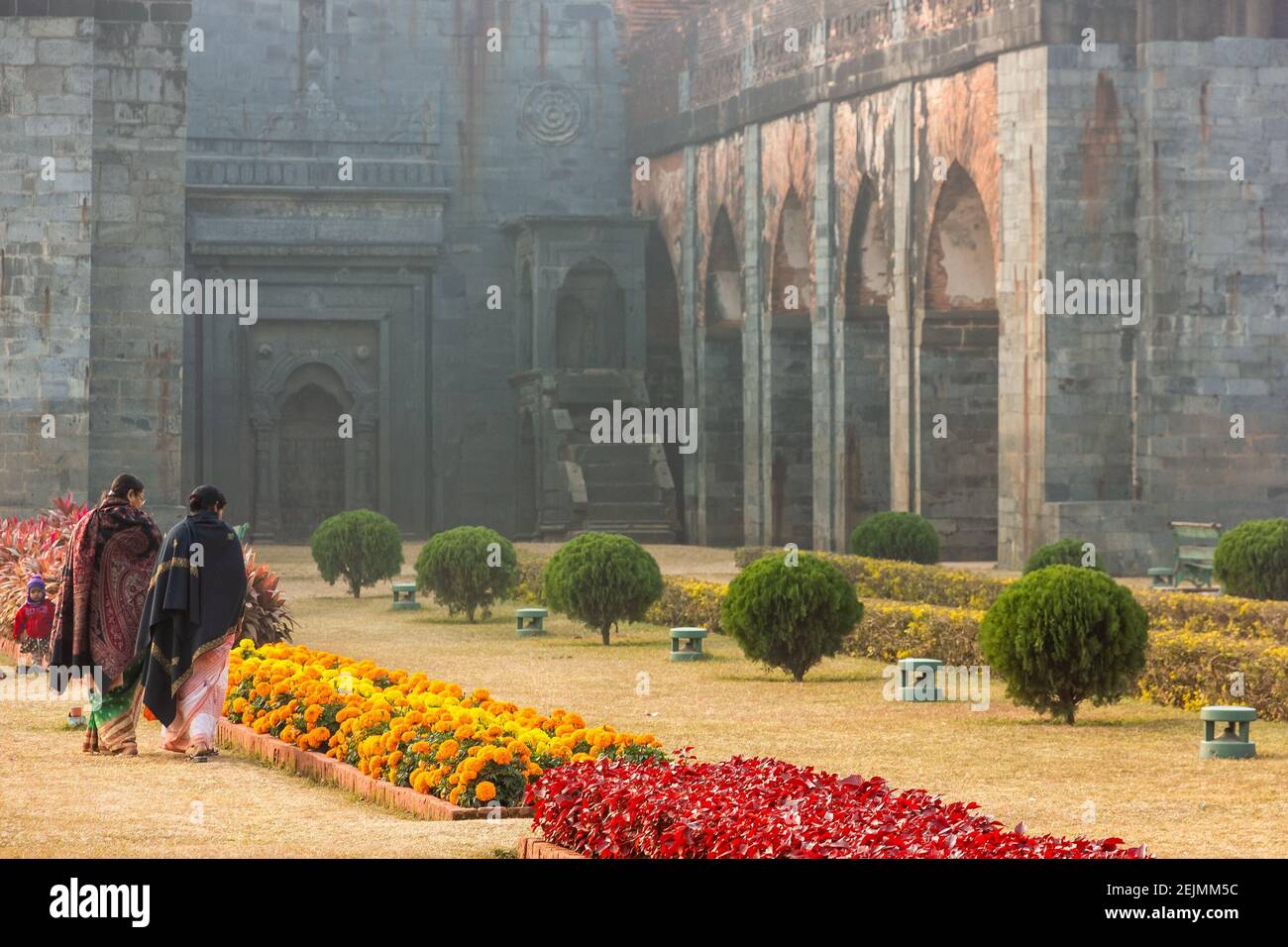 Malda, West Bengal, India - January 2018: Two women walking in the ...