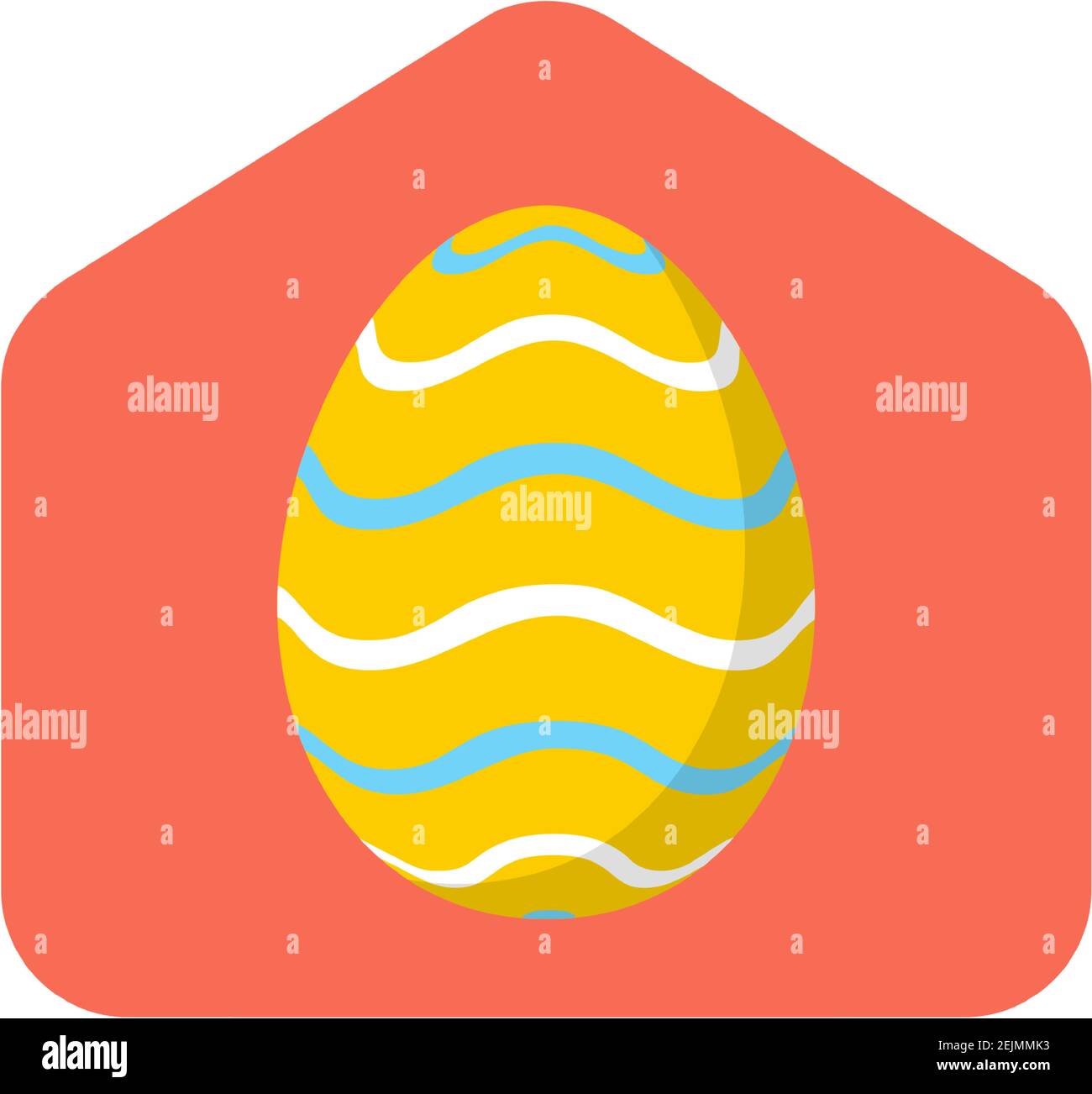 Happy Home Easter 2020 Card with Funny Vector Minimalist Icon ...