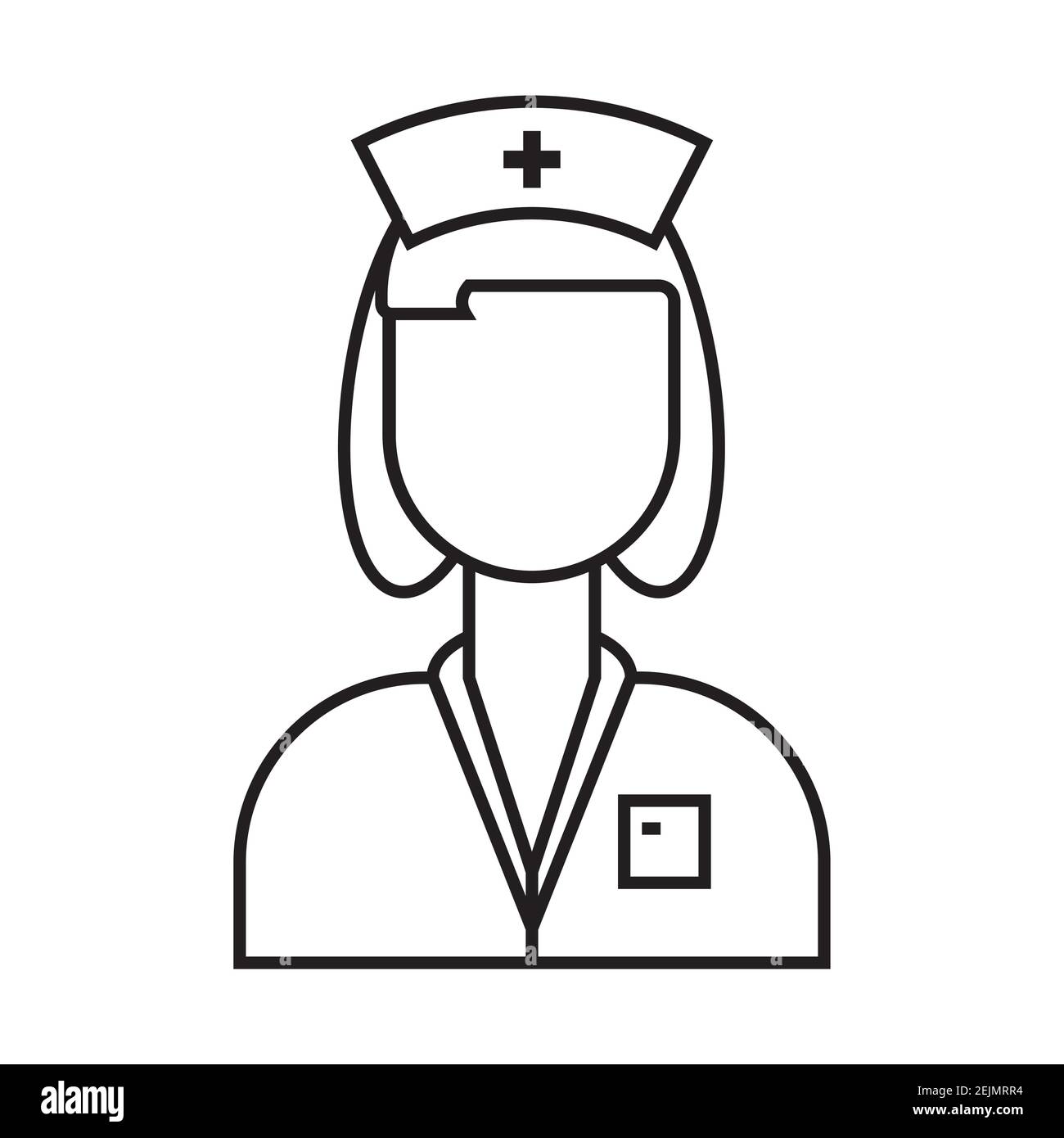 Doctor simple medicine icon in trendy line style isolated on white ...