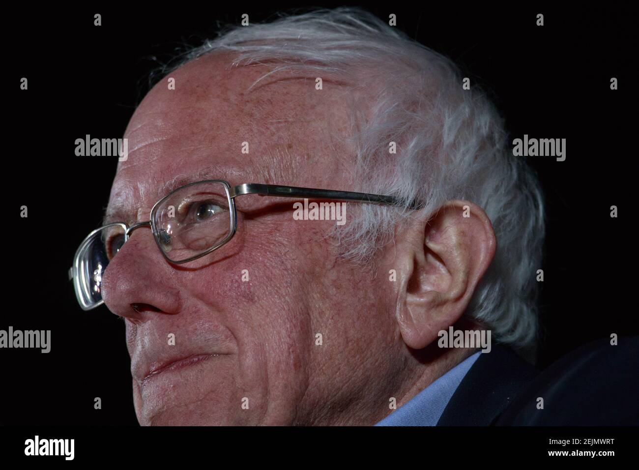Democratic presidential nominee hopeful Bernie Sanders speaks to his ...