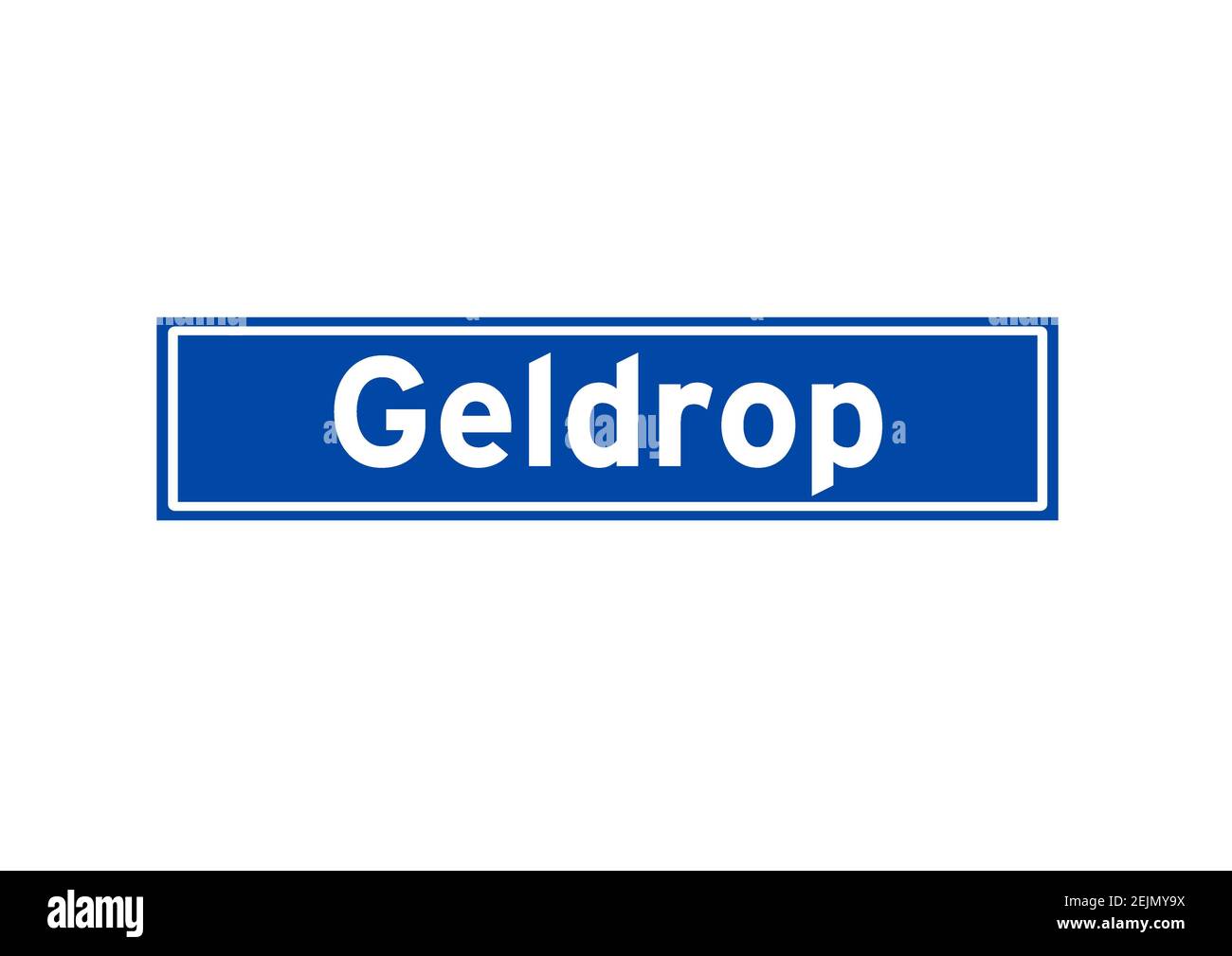 Geldrop isolated Dutch place name sign. City sign from the Netherlands ...