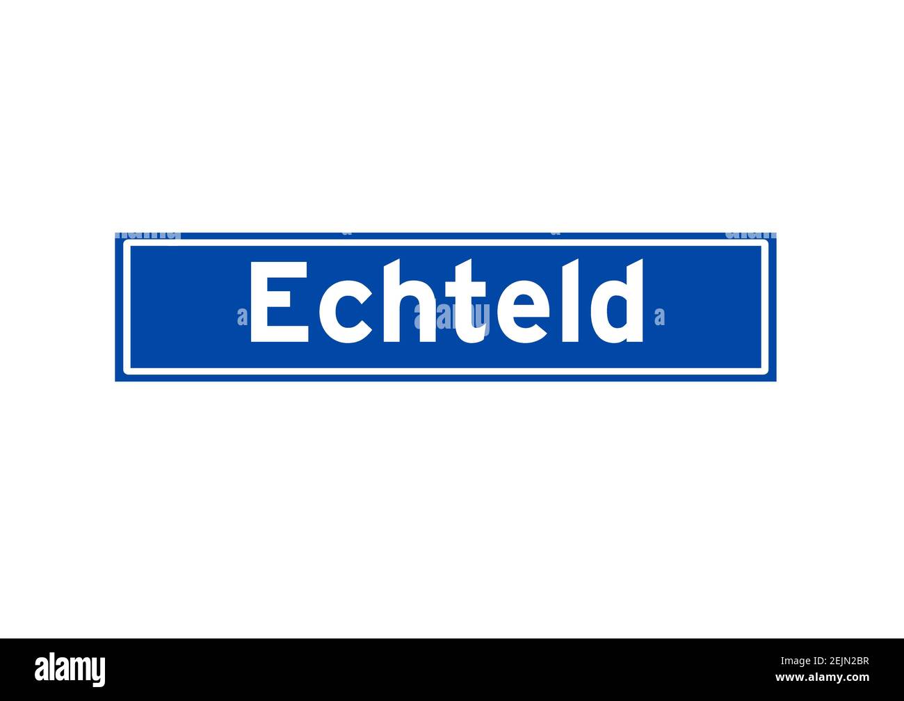 Echteld isolated Dutch place name sign. City sign from the Netherlands ...