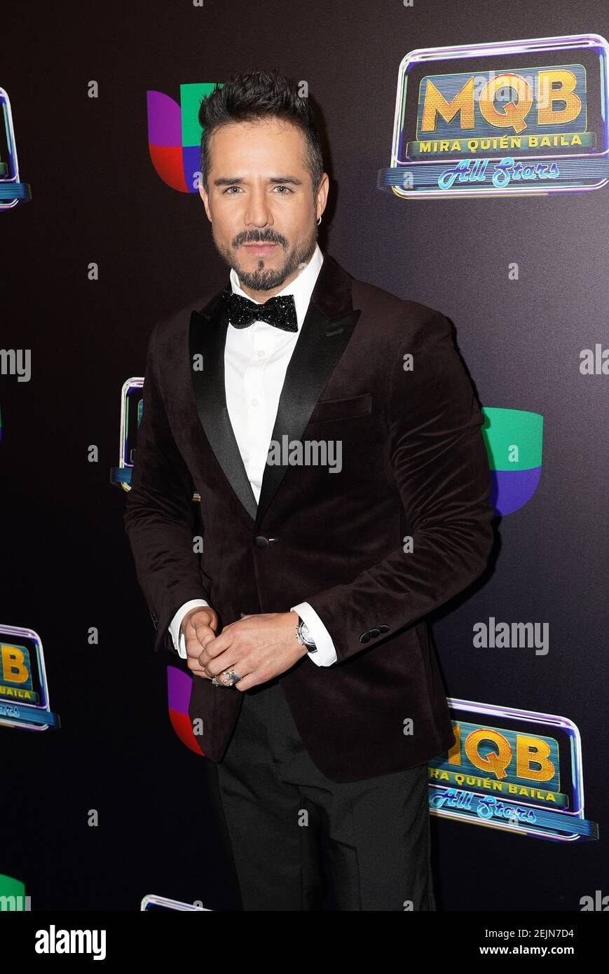 MIAMI, FL - FEB 23: Jose Ron poses back stage during UnivisionÕs Mira ...