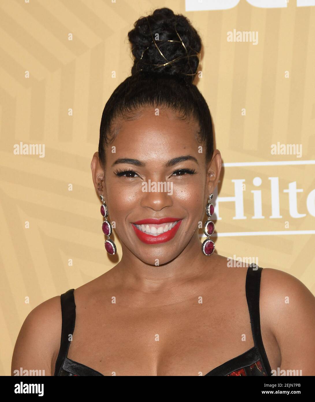 Angela Lewis arrives at the American Black Film Festival Honors Awards ...