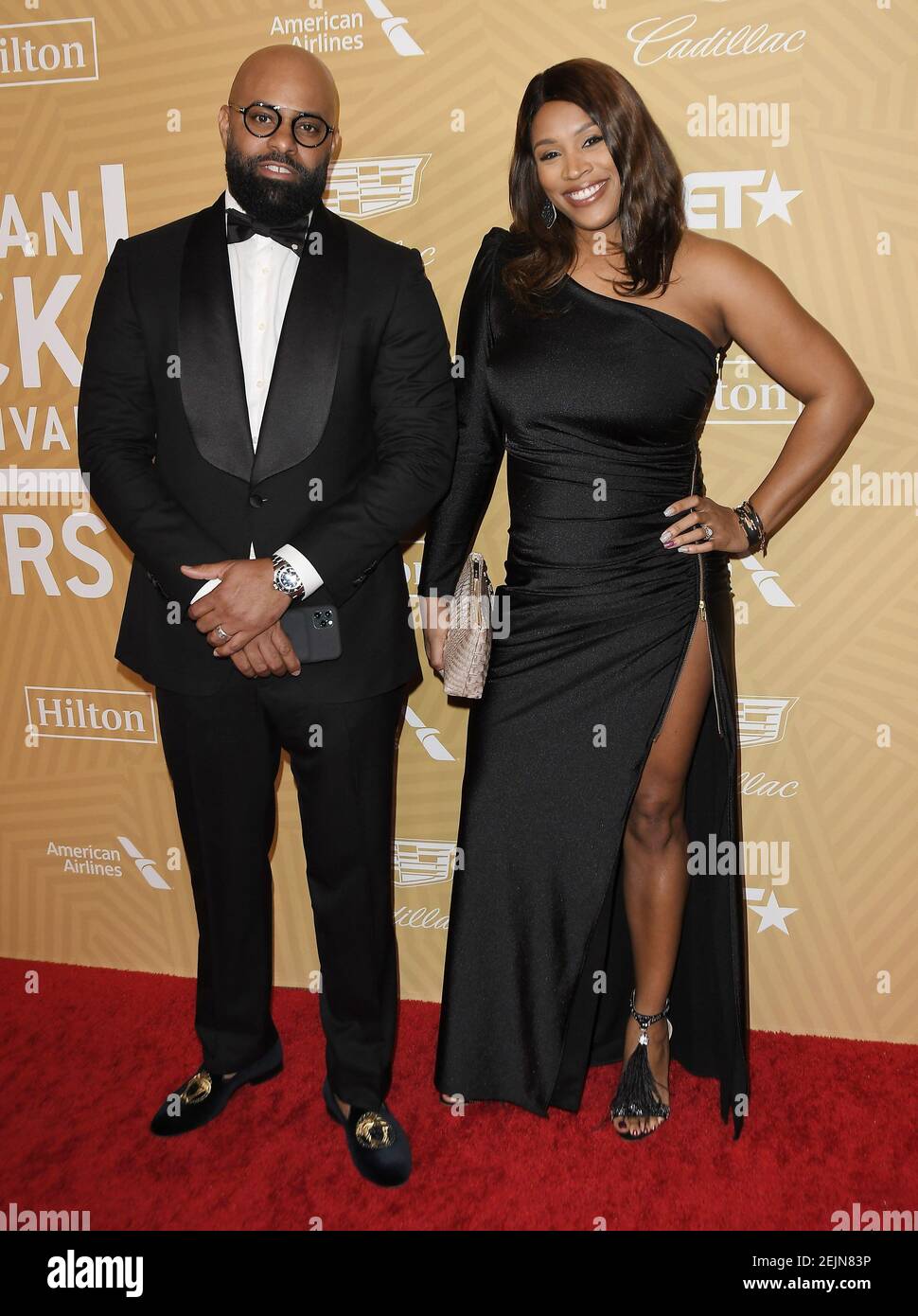 (L-R) Ty Walker and Keisha Walker arrives at the American Black Film ...