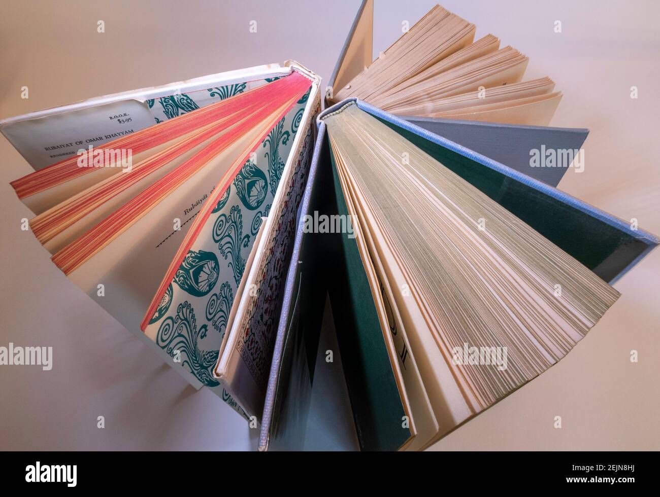 Still Life of a Group of Vintage Hardbound Books Stock Photo - Alamy