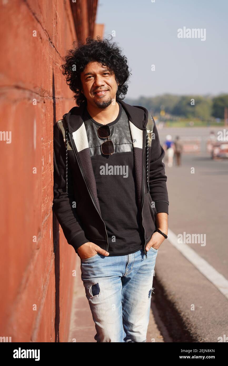 NEW DELHI, INDIA - FEBRUARY 13: Bollywood singer Papon poses during a ...
