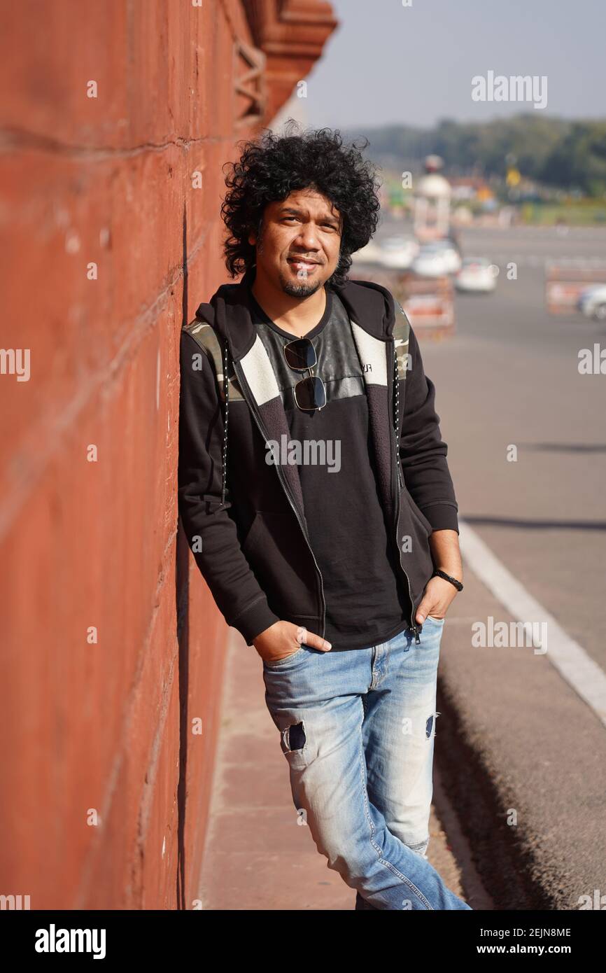NEW DELHI, INDIA - FEBRUARY 13: Bollywood singer Papon poses during a ...