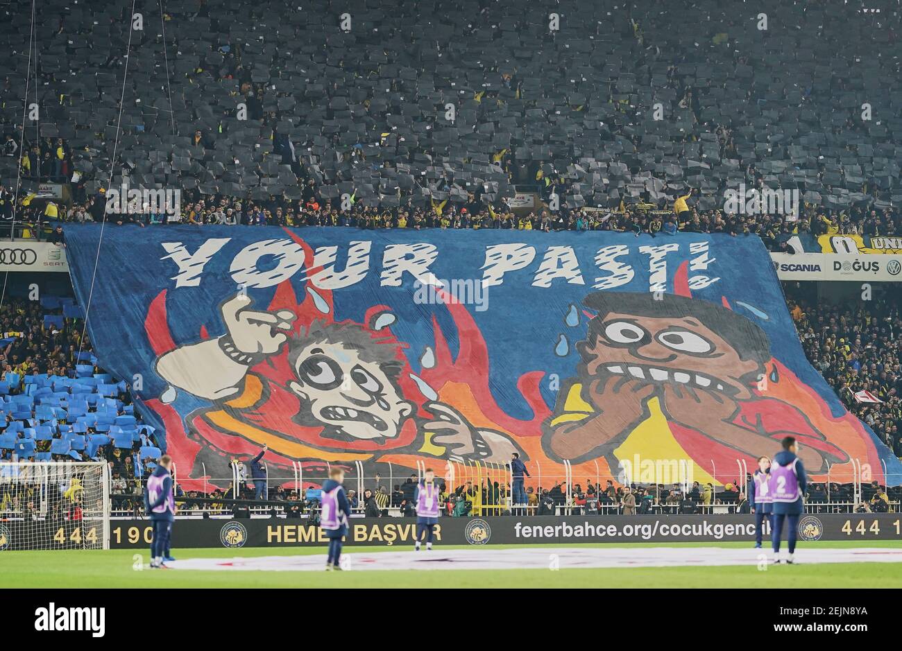 Fenerbahce fans during Fenerbahce against Galatasaray on Atatürk ...