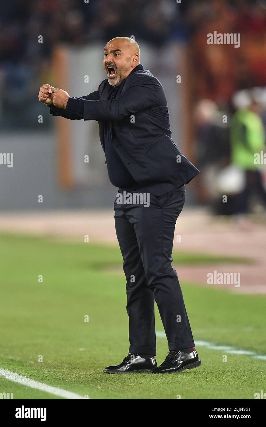 Fabio Liverani Lecce coach Roma 23-02-2020 Stadio Olimpico Football ...