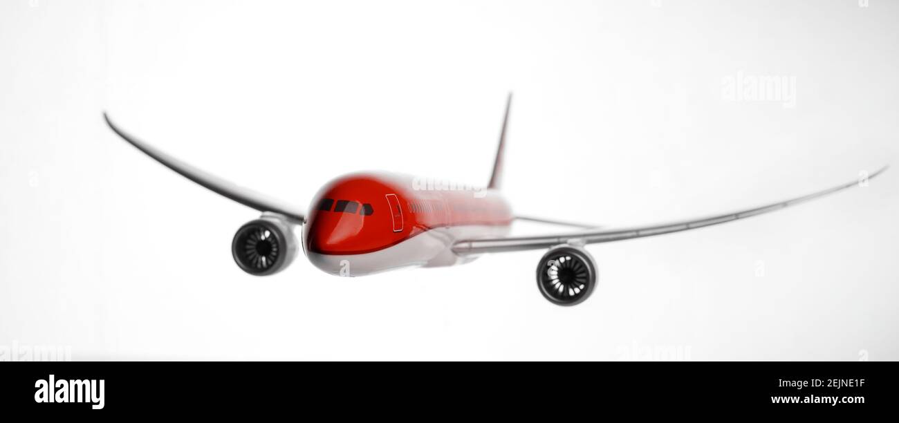 Model plane, red airplane in white color Stock Photo - Alamy