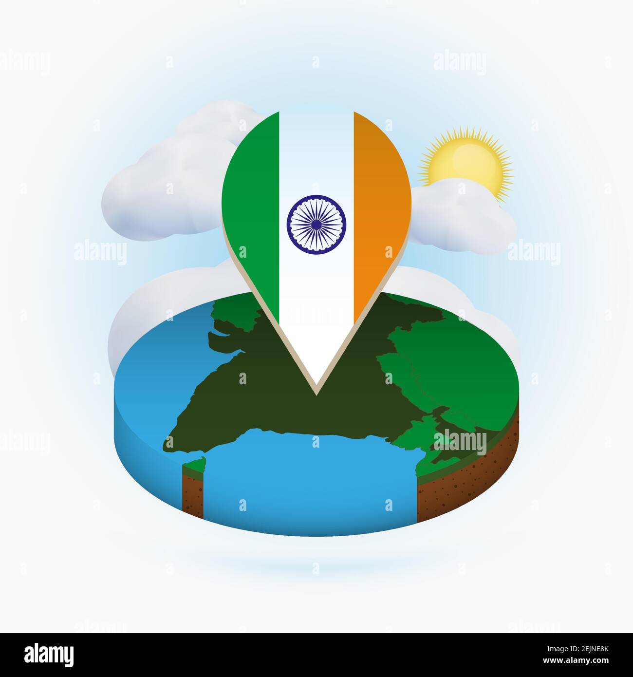 India map 3d direction Stock Vector Images - Alamy