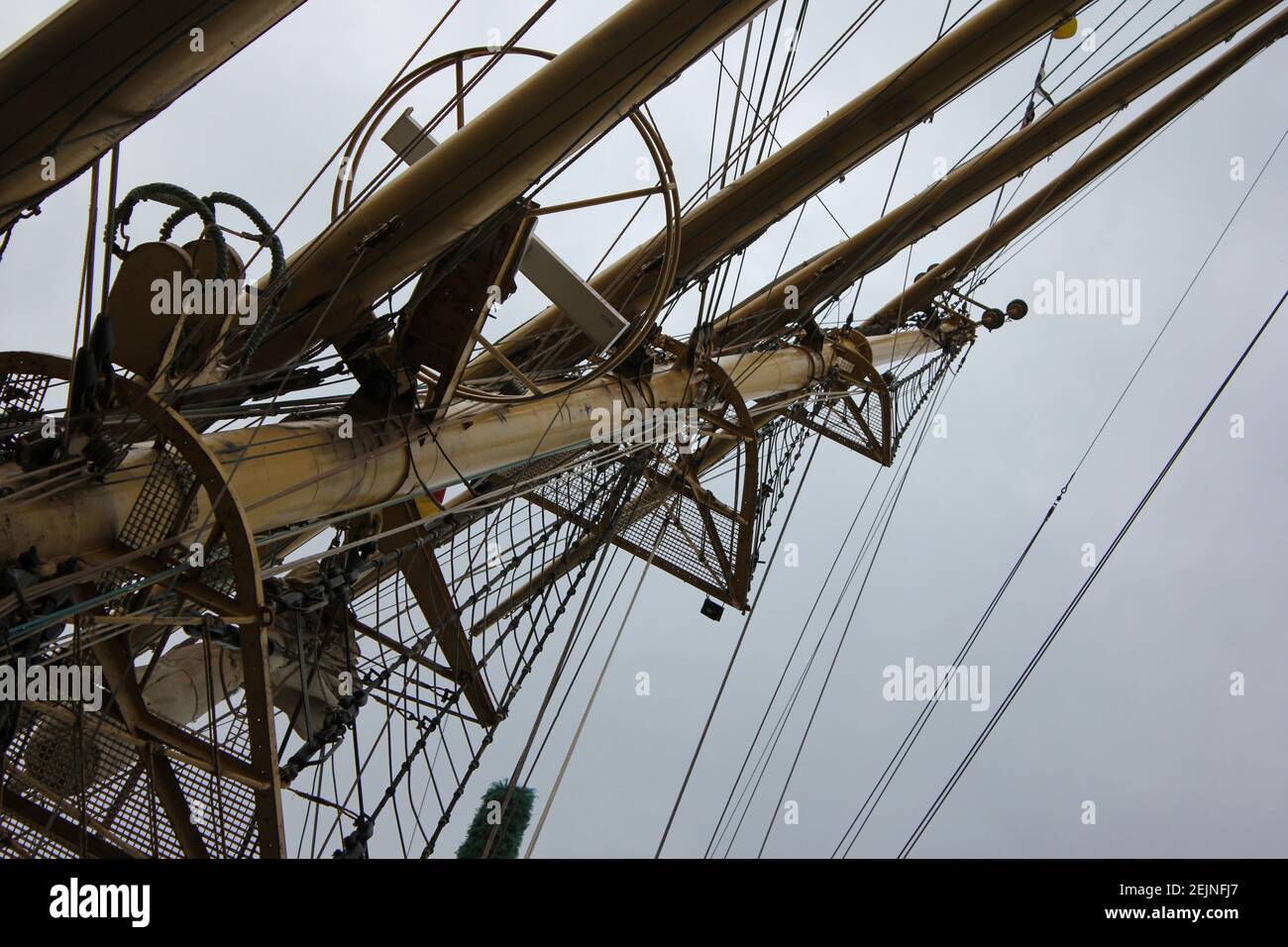 Transport Freighter Cargo Ship with tall Mast Pole of a Carrier boat in ...