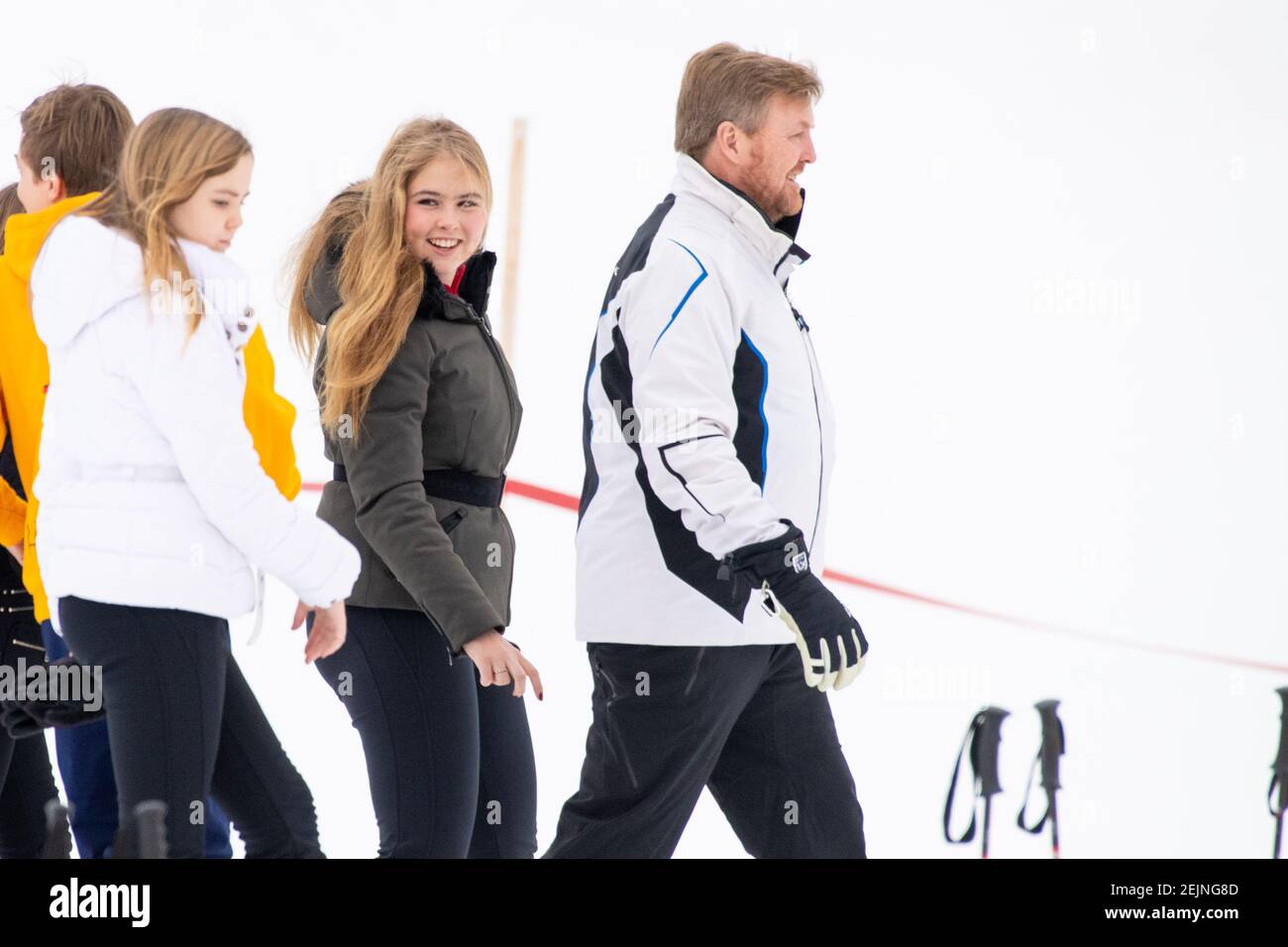 King Willem-Alexander of the Netherlands with Princess Amalia, Princess ...