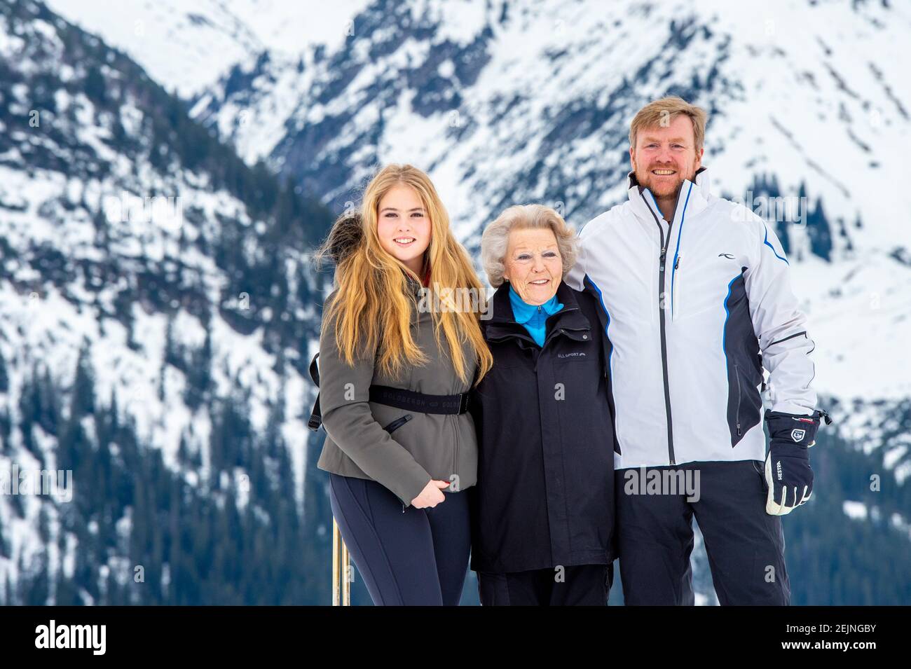 King Willem-Alexander of the Netherlands with Princess Amalia and ...