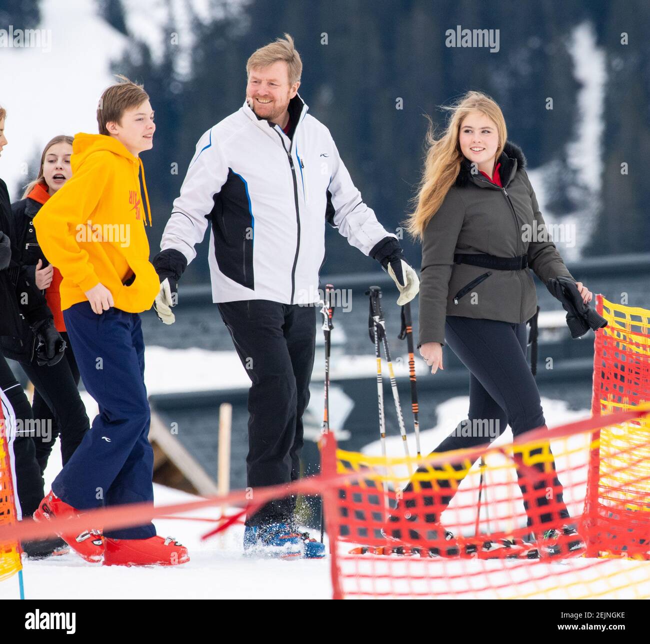 King Willem-Alexander with Princess Amalia during the annual winter ...