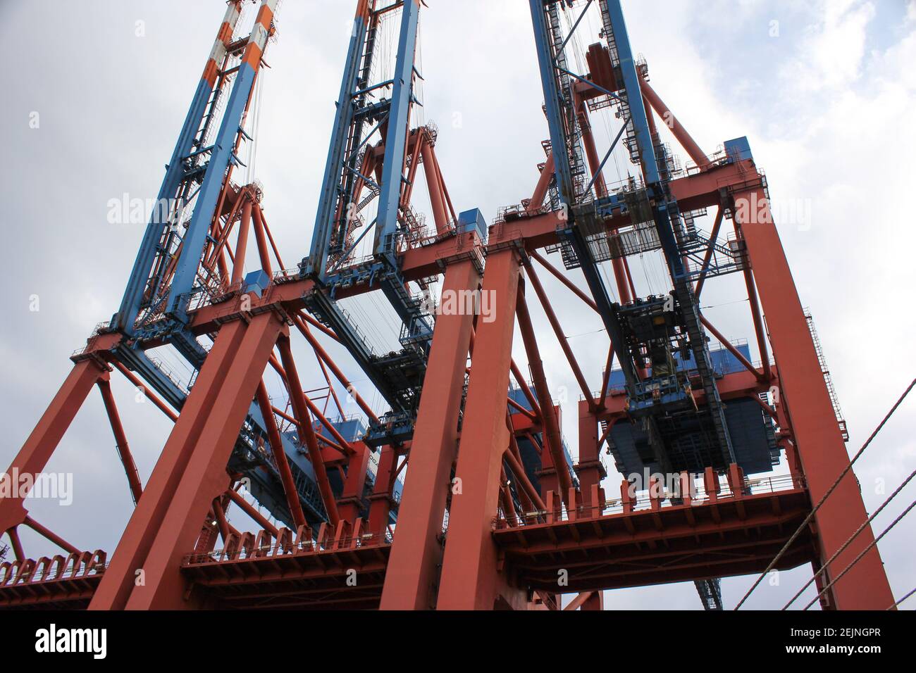 Harbor Cargo Freight Container Shipping Cranes in Hamburg Harbor for ...
