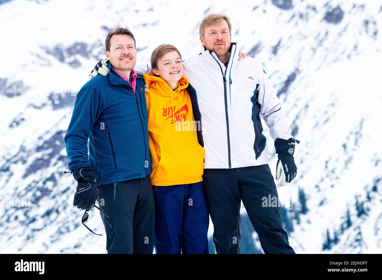 King Willem-Alexander of the Netherlands with Prince Constantijn and ...