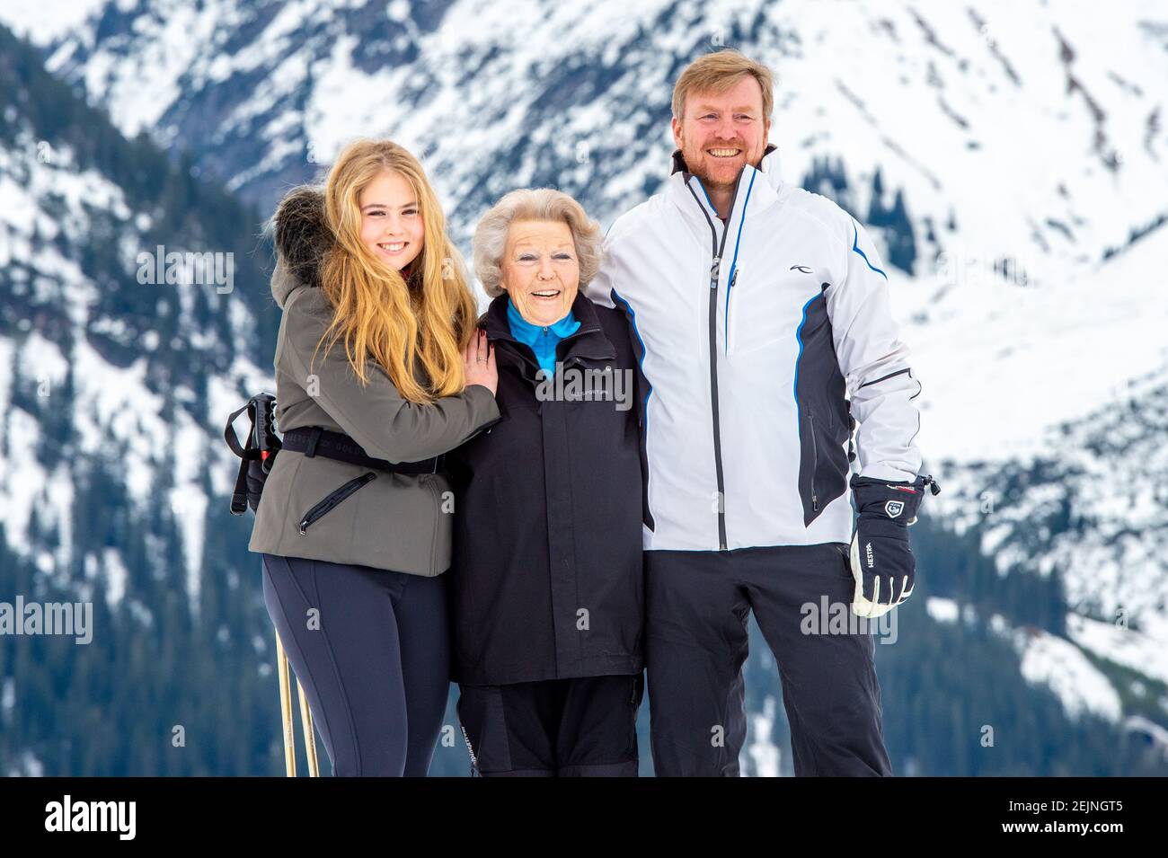 King Willem-Alexander of the Netherlands with Princess Amalia and ...