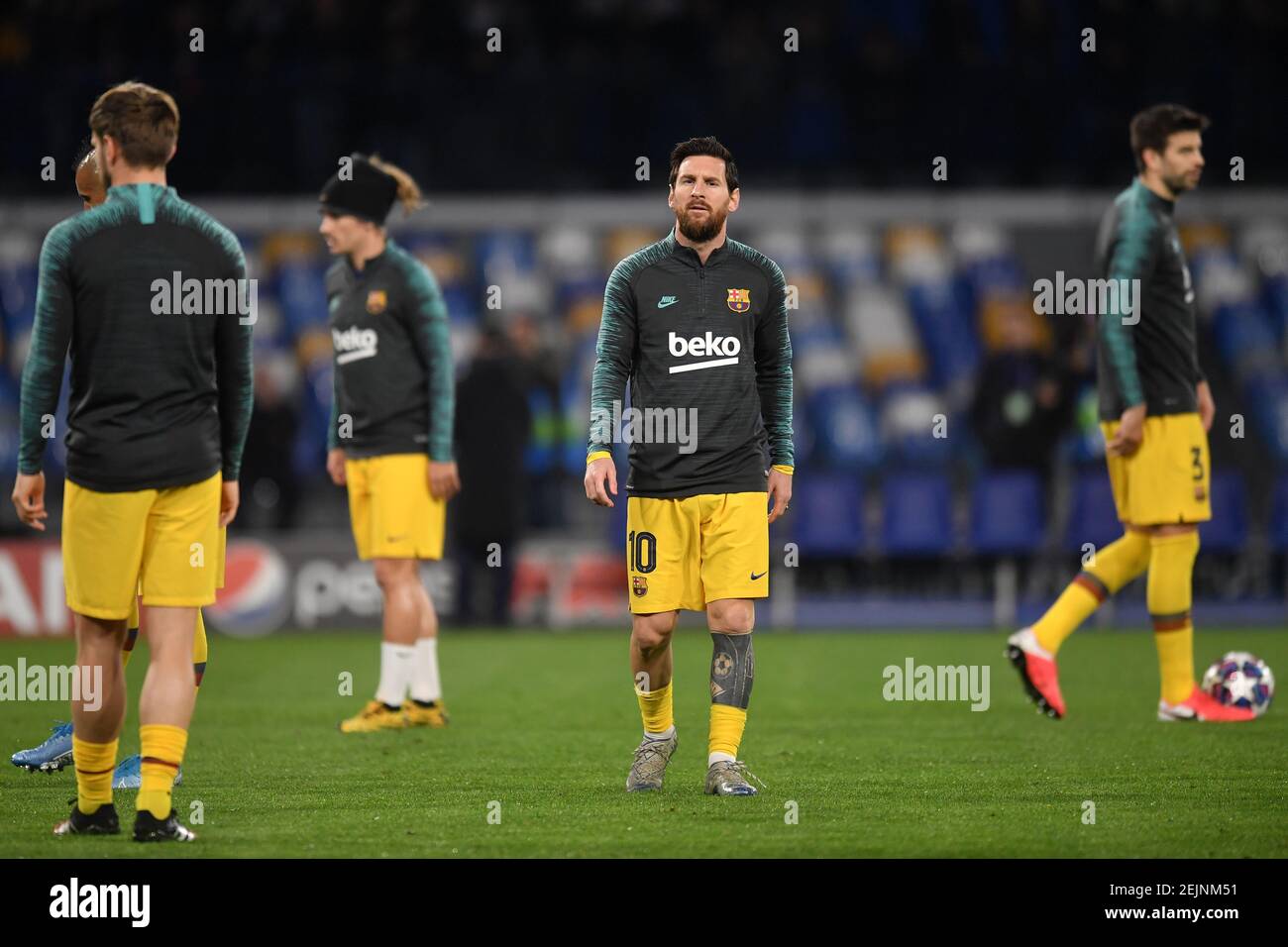 Lionel Messi of FC Barcelona during warm up Napoli 25-02-2020 Stadio ...