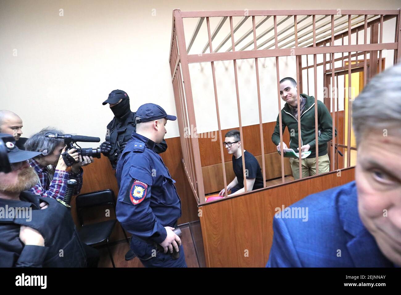Yuliy Boyarshinov (right) and Viktor Filinkov (second from left ...