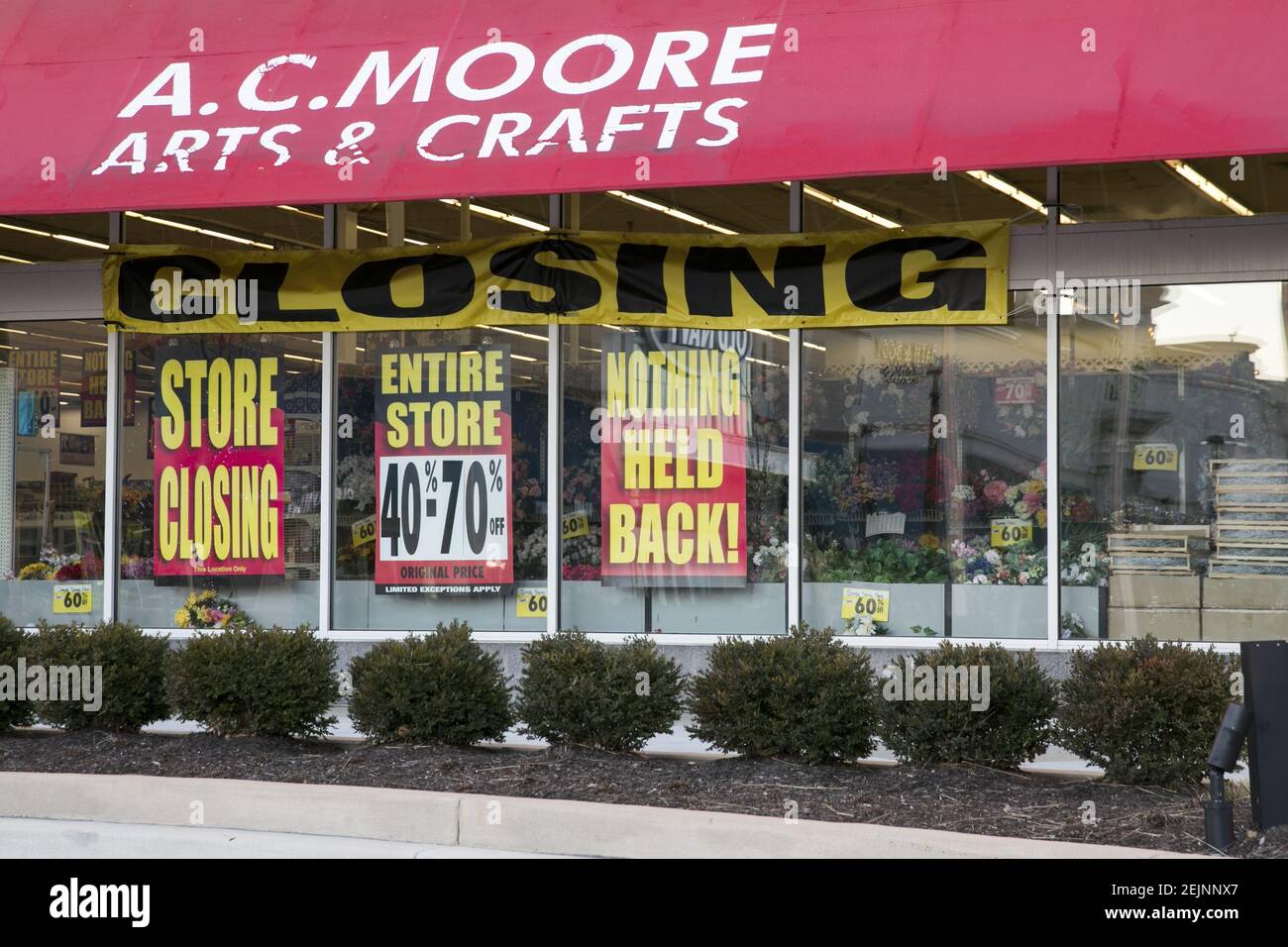 'Store Closing' signage outside of a A.C. More retail store location in ...