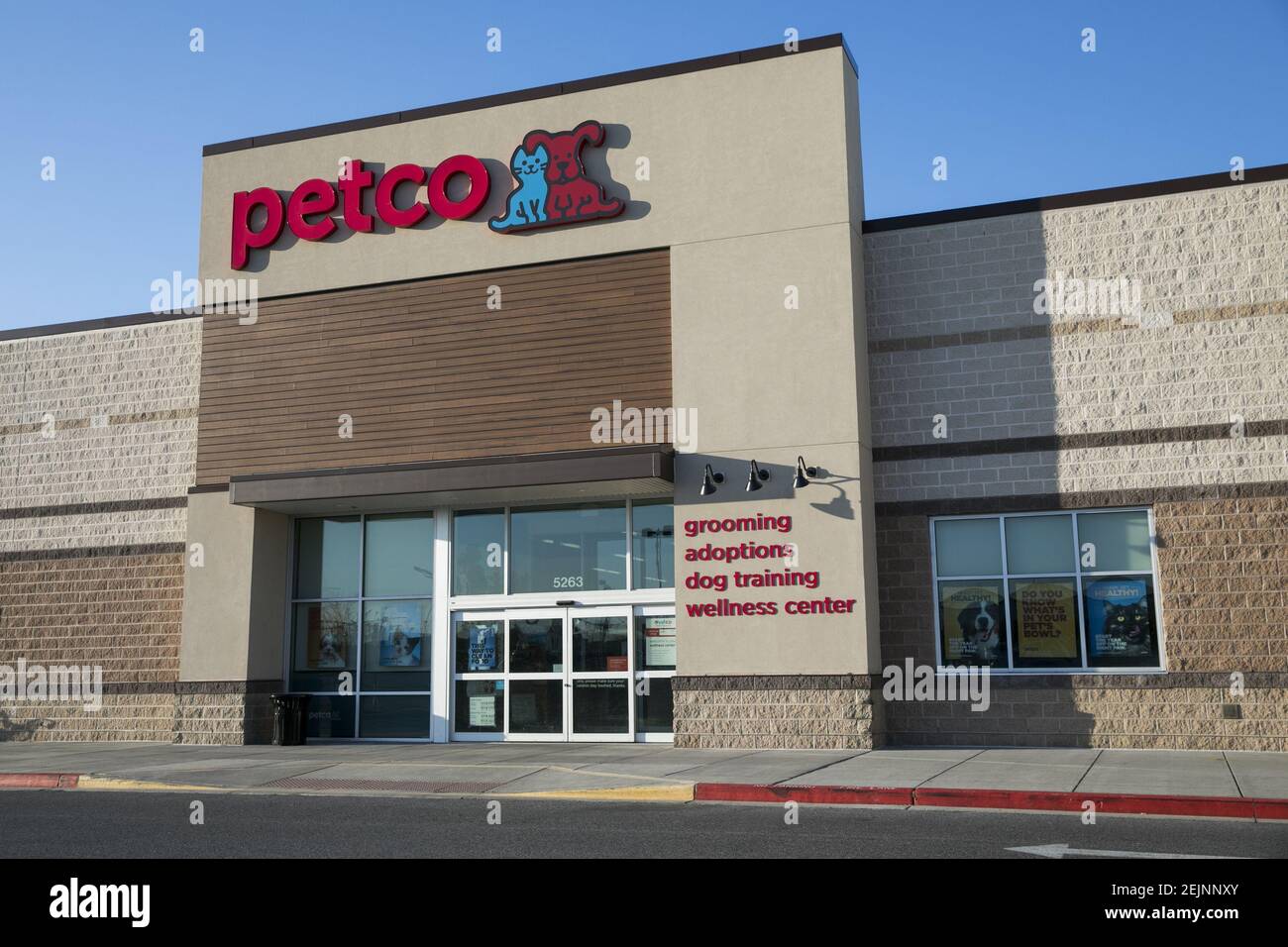 A logo sign outside of a Petco retail store location in Nottingham ...