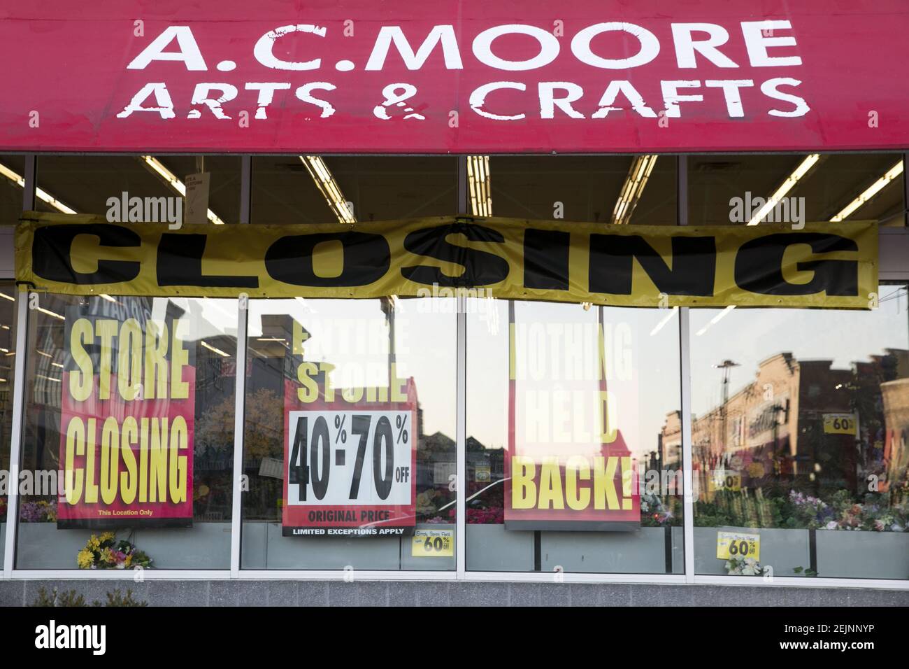 'Store Closing' signage outside of a A.C. More retail store location in ...