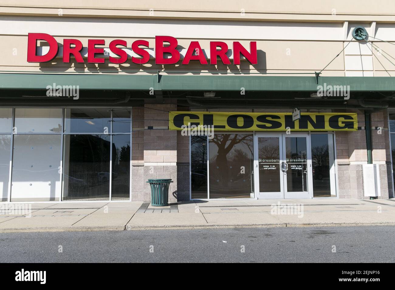 'Store Closing' signage outside of a Dressbarn retail store location in ...