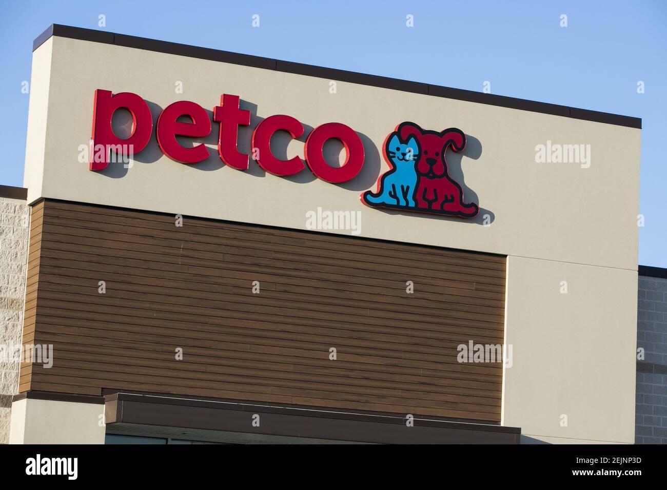 A logo sign outside of a Petco retail store location in Nottingham ...