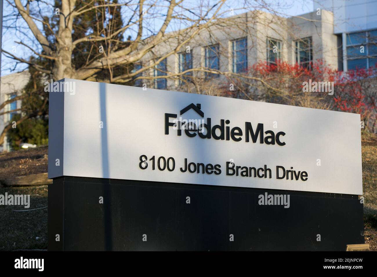 A logo sign outside of the headquarters of The Federal Home Loan ...