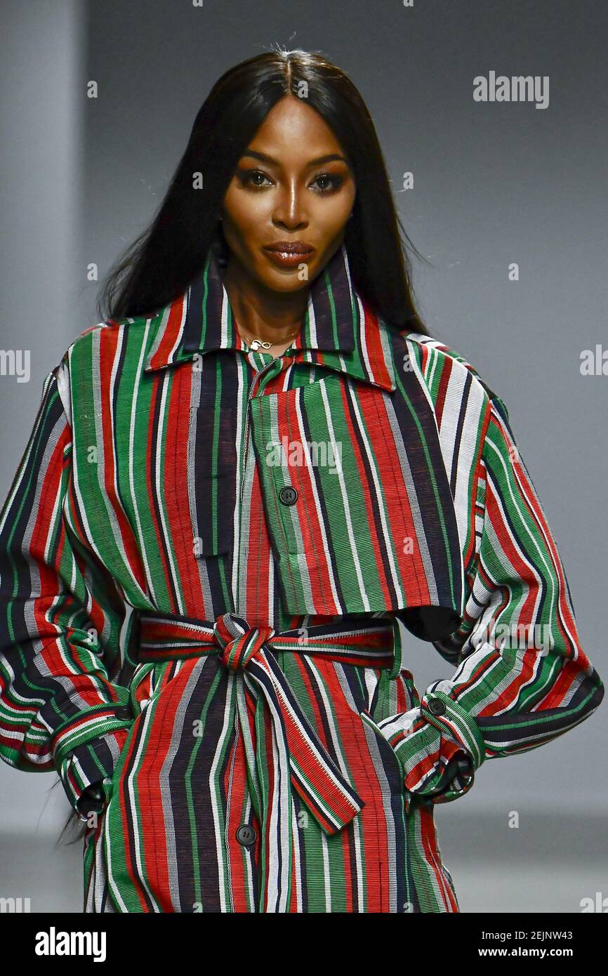 Naomi Campbell walks on the runway at the Kenneth Ize fashion show ...