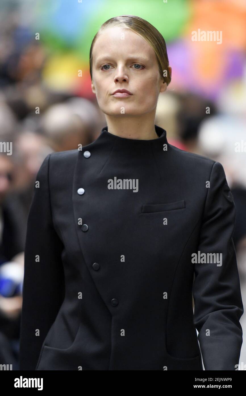 Model Hanne Gaby Odiele walks on the runway at the Coperni fashion show ...