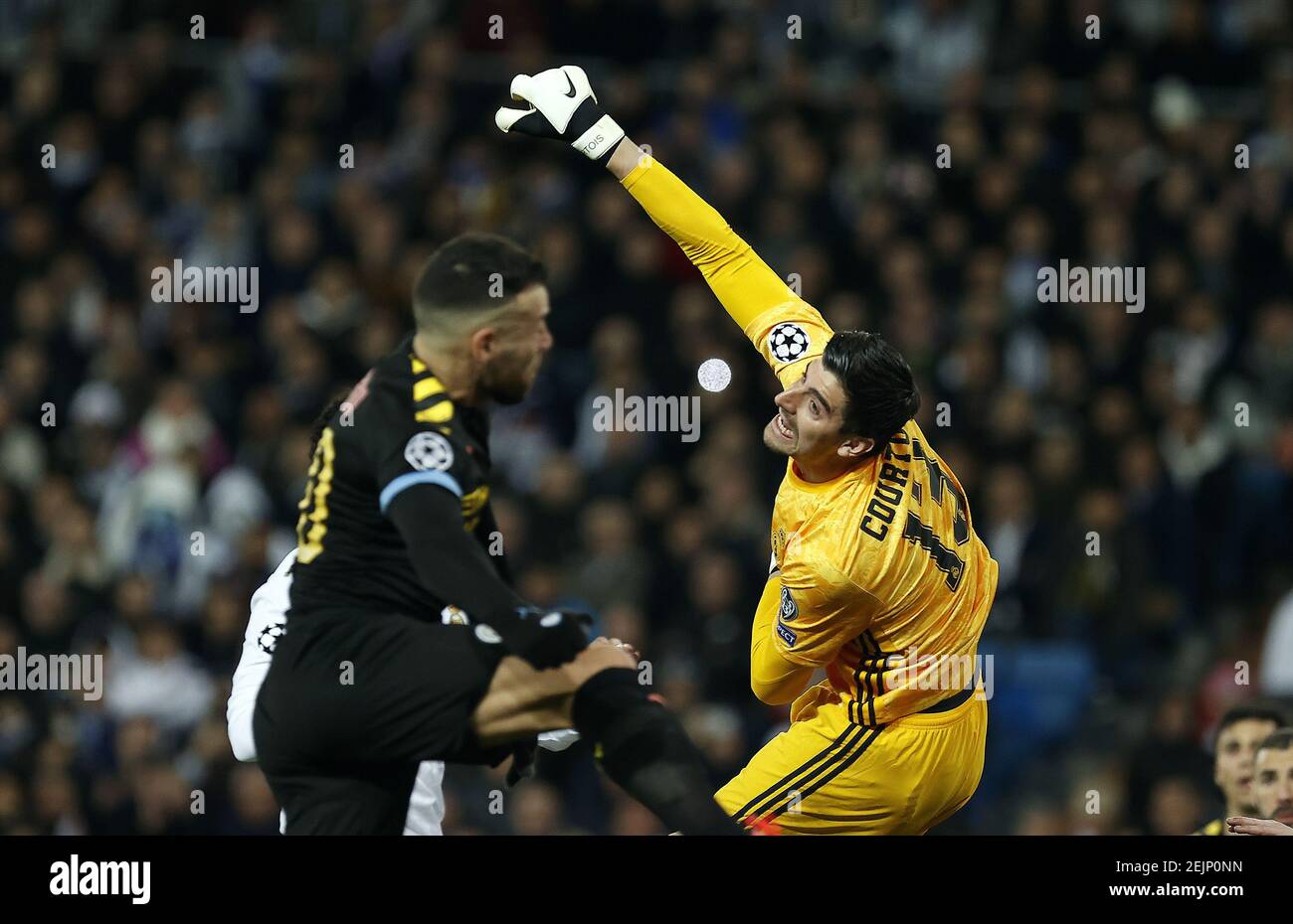 Real Madrid CF's Tibaut Courtois during UEFA Champions League match ...
