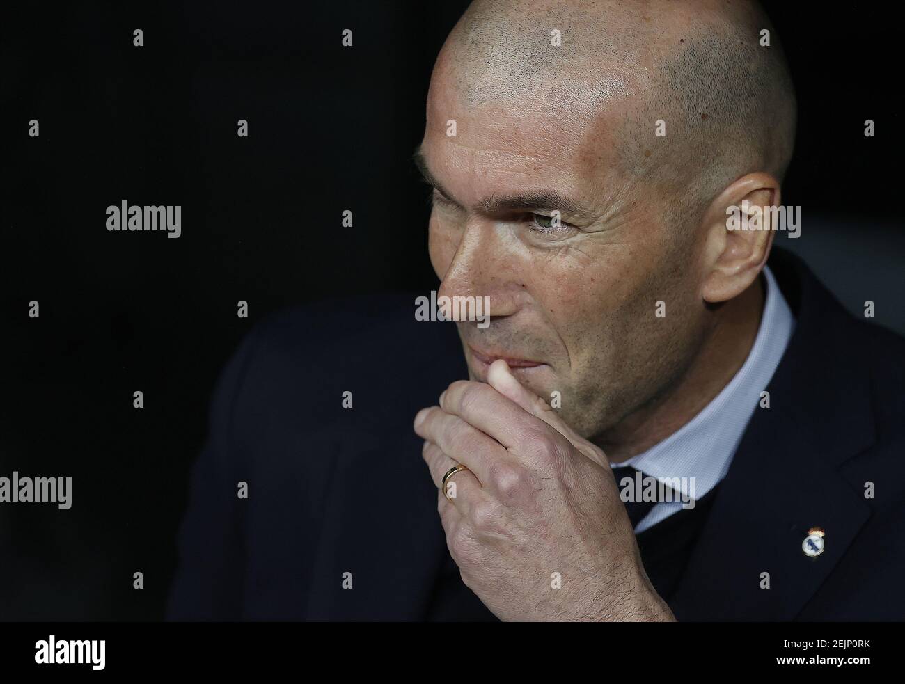 Real Madrid CF's Zinedine Zidane before UEFA Champions League match ...