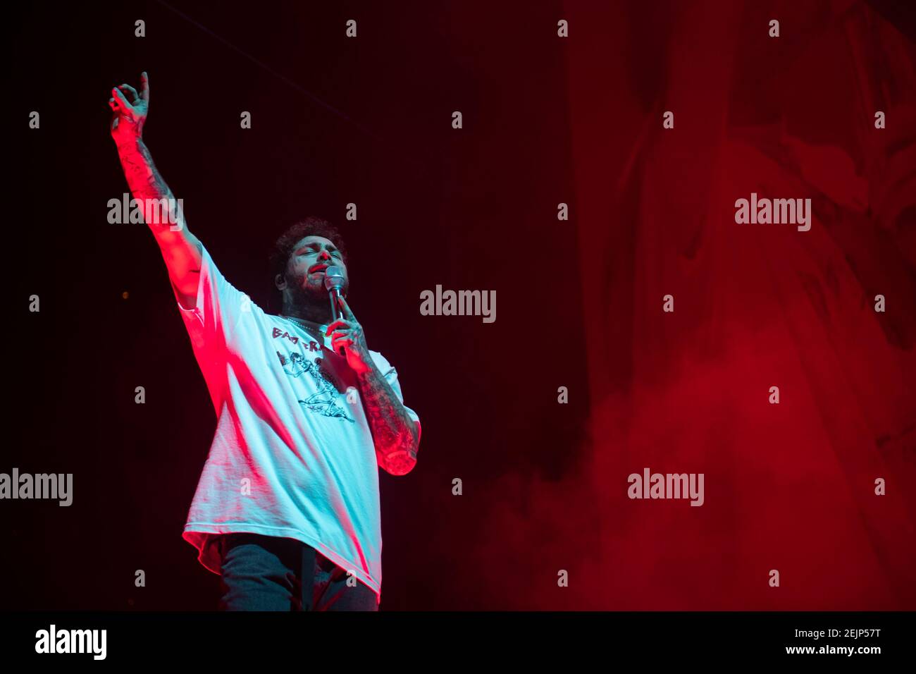 Post Malone, a grammy-nominated rapper, singer and songwriter, performs ...