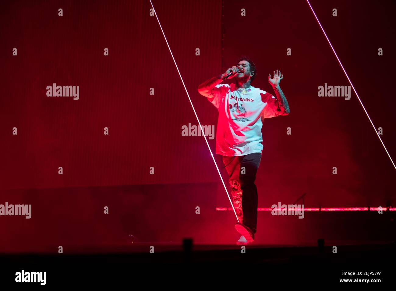 Post Malone, a grammy-nominated rapper, singer and songwriter, performs ...