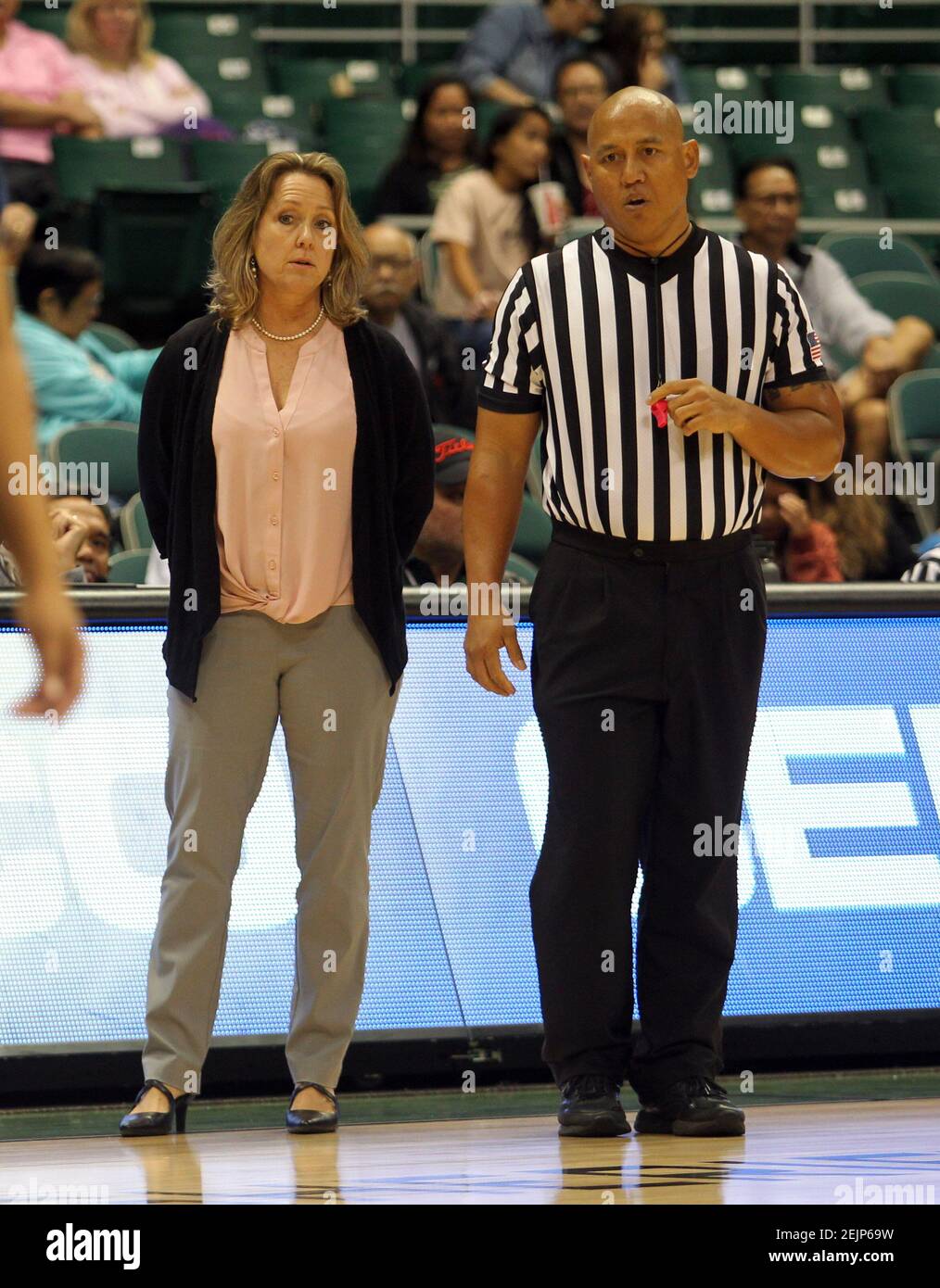 February 22, 2020 - Hawai'i Rainbow Wahine head coach Laura Beeman ...