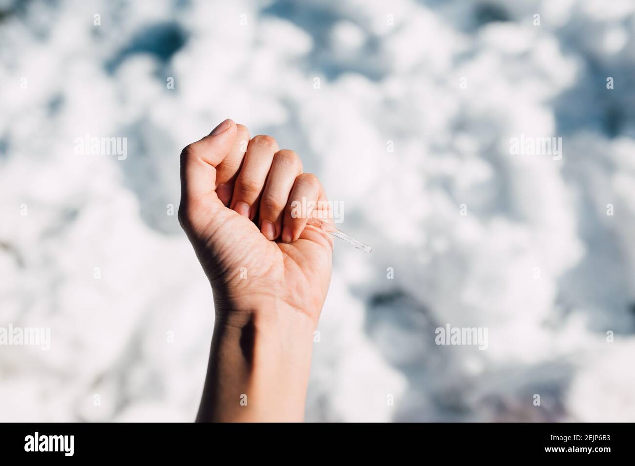 Finger touching ice hi-res stock photography and images - Alamy