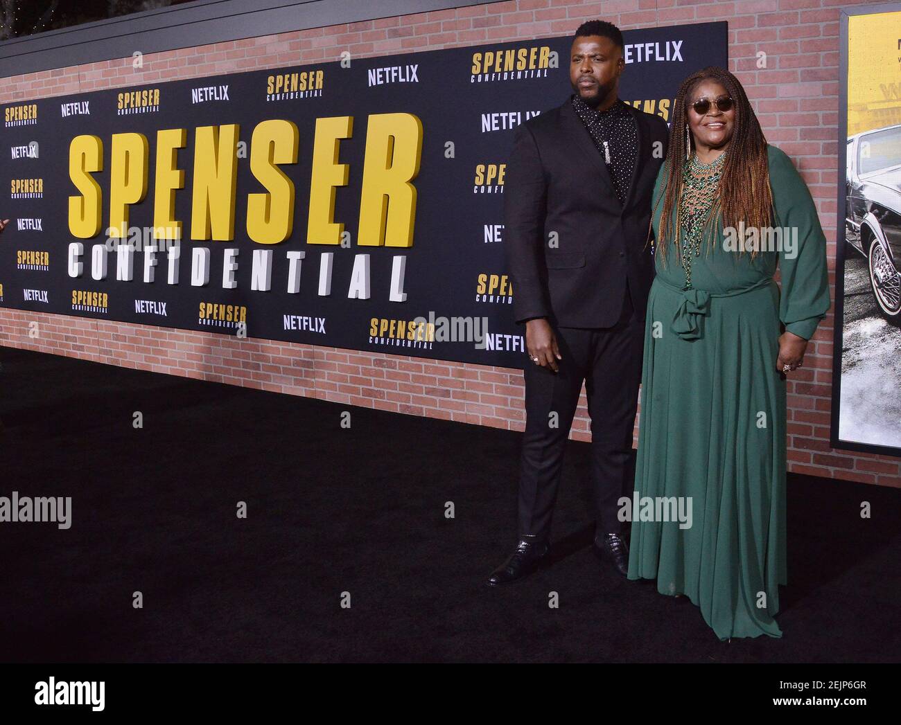 Winston Duke and Mom at the Netflix’s SPENSER CONFIDENTIAL Premiere ...