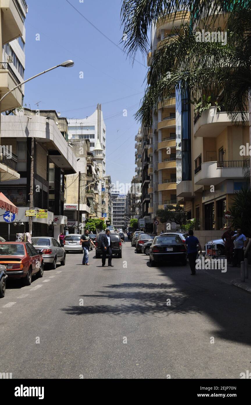 urban street in lebanon city Stock Photo - Alamy
