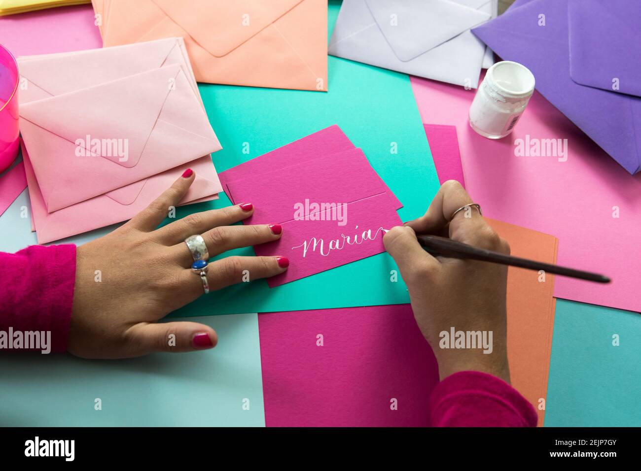 Calligrapher writing hi-res stock photography and images - Alamy