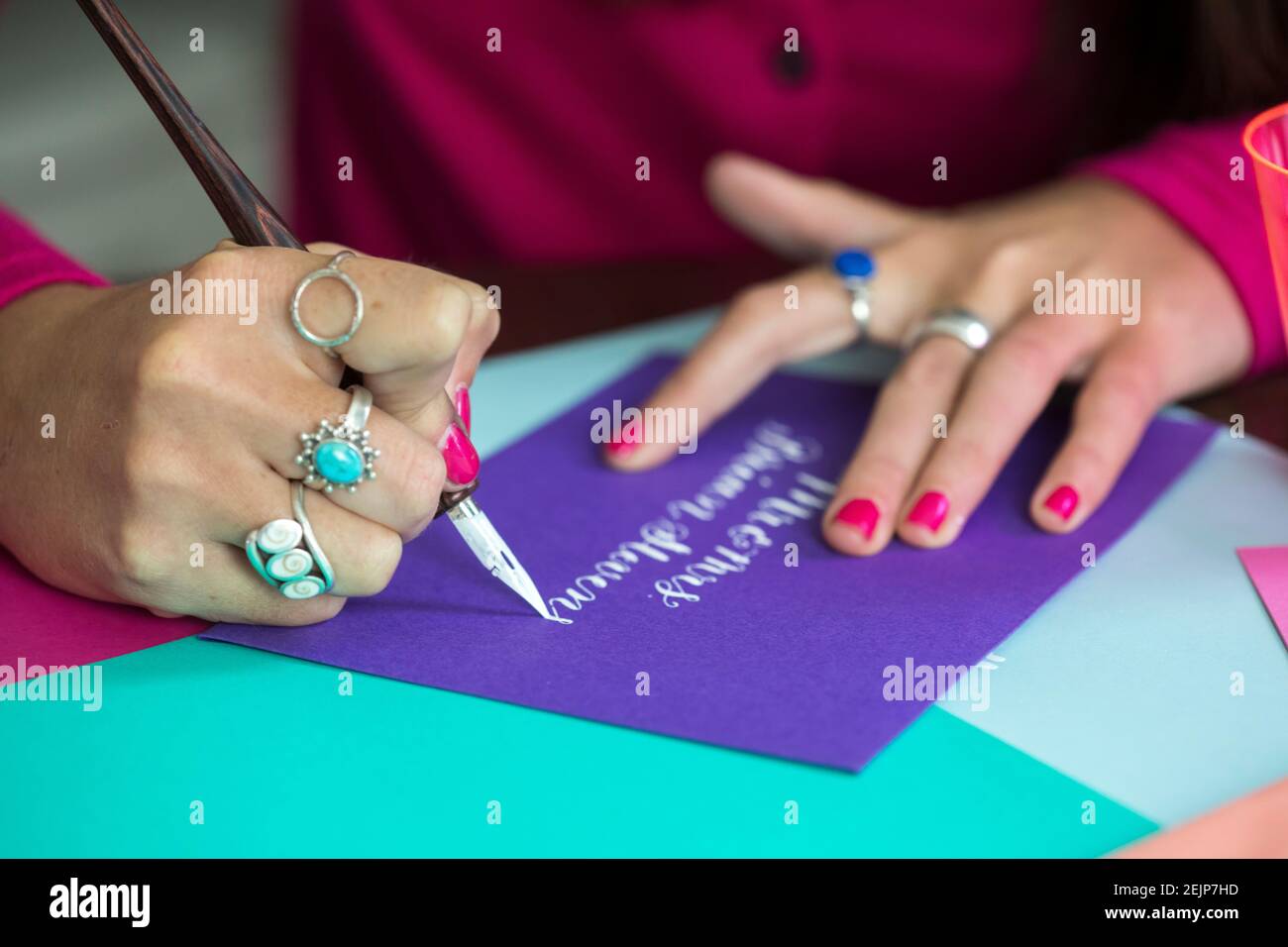Calligrapher writing hi-res stock photography and images - Alamy