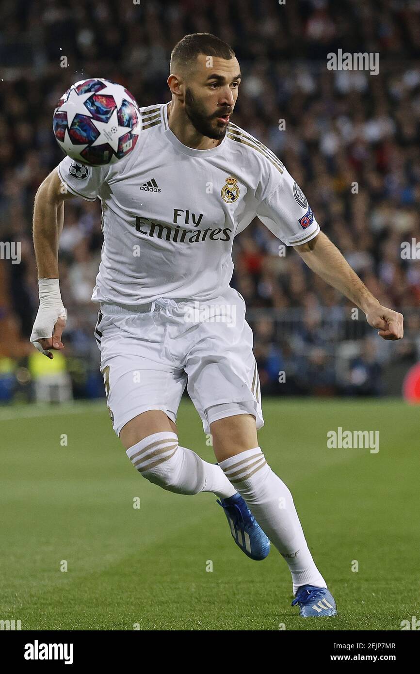 Karim Benzema of Real Madrid during the UEFA Champions League match ...