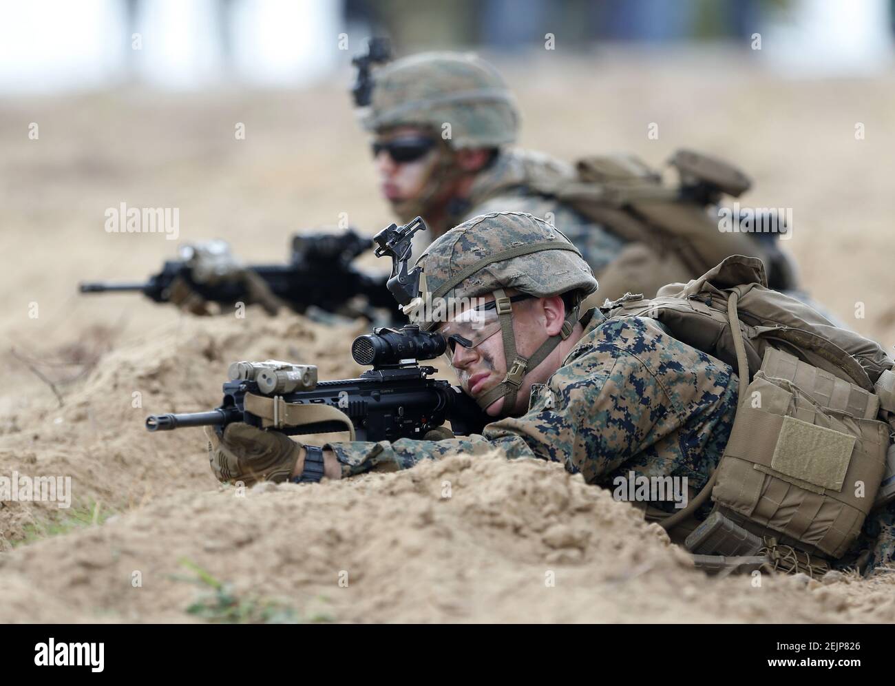 U.S. Marines participate in an amphibious assault exercise as part of ...