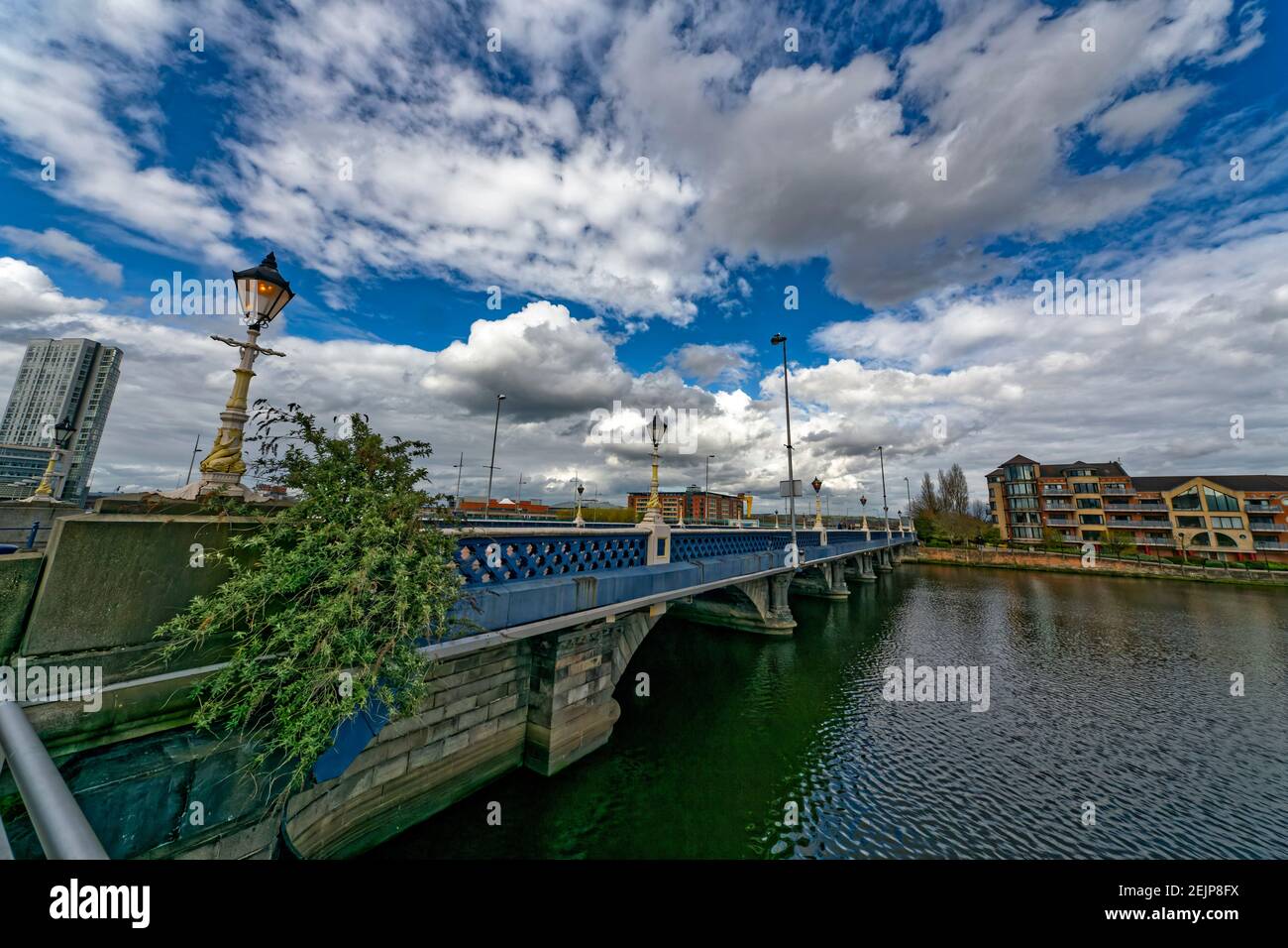Belfast, Northern Ireland. 30th April, 2016. Queen's Bridge is a bridge ...