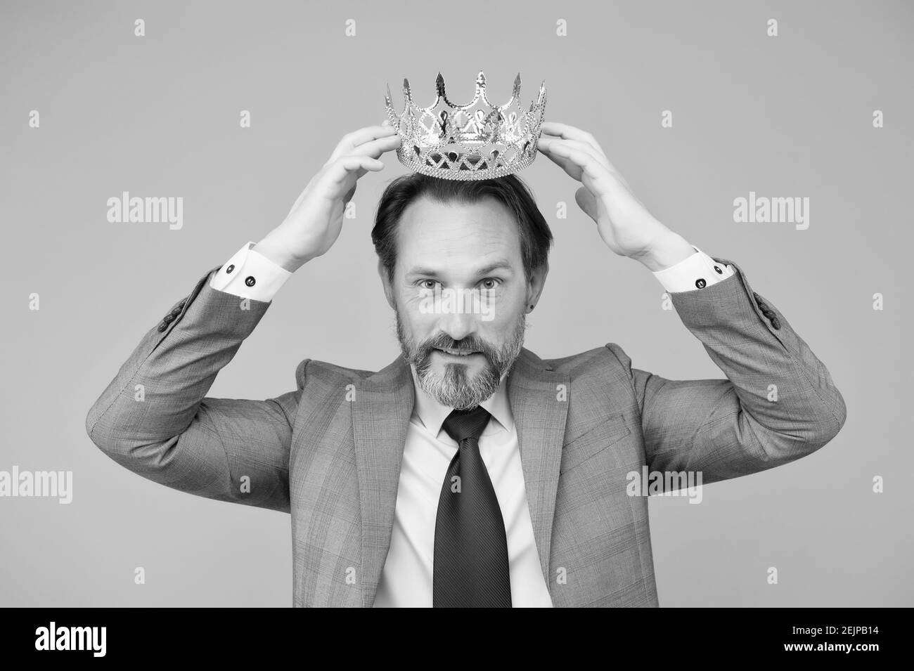 Award winner handsome man actor artist scientist with crown, king in ...