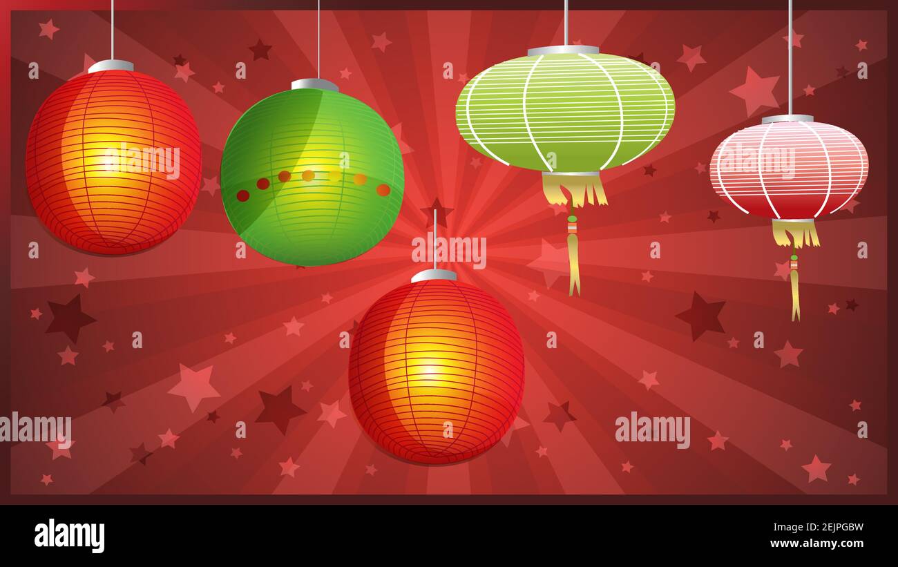 chinese lamp design celebration Stock Vector Image & Art - Alamy