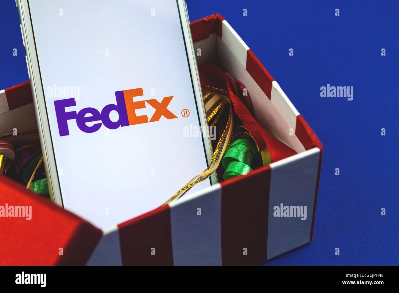 Kharkov, Ukraine - February 22, 2021: FedEx shipping company logo ...